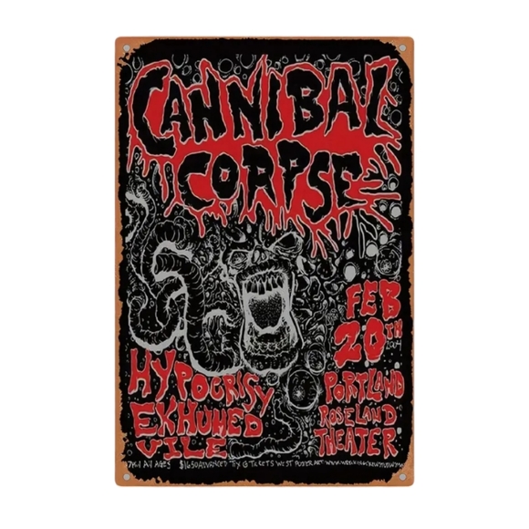 None | Wall Decor | Cannibal Corpse 8x2 Tin | Poshmark